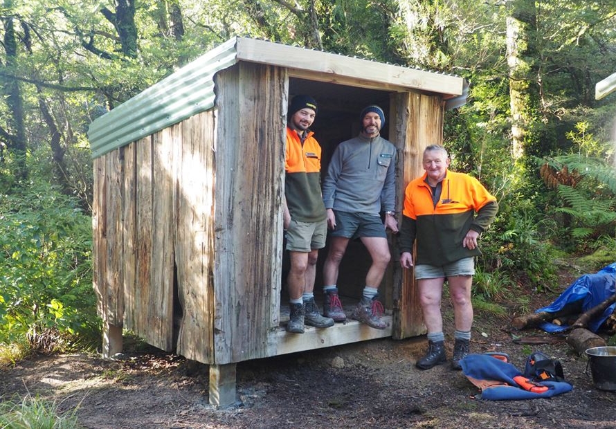 cone-hut-wood-shed-and-doc-staff | Conservation blog