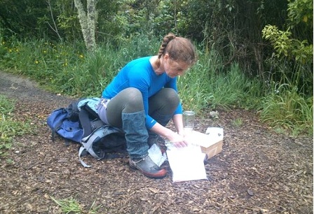 Davina Hunt on Codfish Island in 2015. | Conservation blog