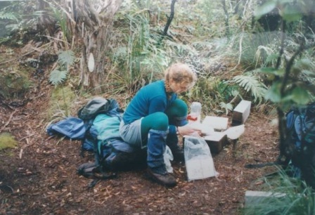 Davina Hunt on Codfish Island in 1995. | Conservation blog